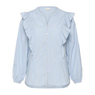 Kaffe Curve Femme, Blouses et Chemises, Bleu, Taille: 44 FR KAlevia Blouse