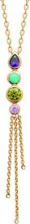 Brillaxis Collier plaqu&eacute; or oxydes multicolores