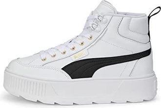 Puma Womens Fashion Shoes KARMEN MID Trainers & Sneakers, PUMA WHITE-PUMA BLACK, 37