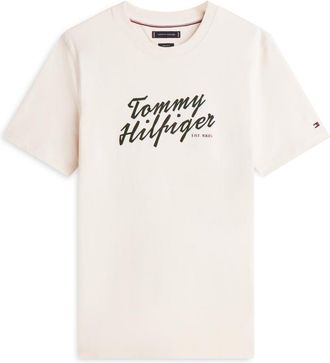 Tommy Hilfiger Baumwoll-T-Shirt mit Label-Schriftzug, Regular in