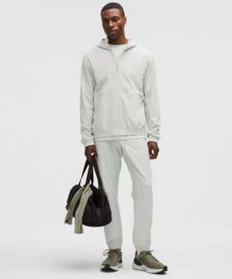 lululemon License to Train Strukturierter Hoodie mit Rei&szlig;verschluss f&uuml;r M&auml;nner - Gr&ouml;&szlig;e XL in Vapor