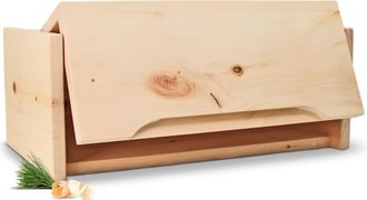 Zirbelino ZirbenBrotkasten - 2-teilig - Brotkasten + Ablagegitter - Ma&szlig;e: 450x250x180mm