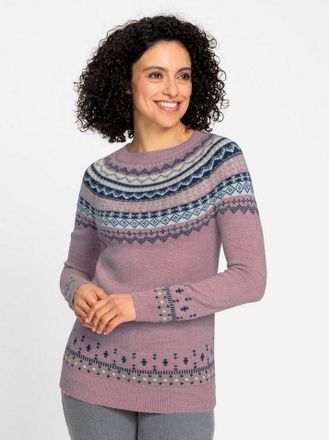 Witt Strickpullover Jacquard-Pullover Langarm Jacquard, Jersey