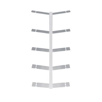 Radius Design Booksbaum Doppel Wandregal klein Weiss - Wandregal aus pulverbeschichtetem Stahl, 91 cm hoch - platzsparendes Bücherregal mit Einlegeböden, mod