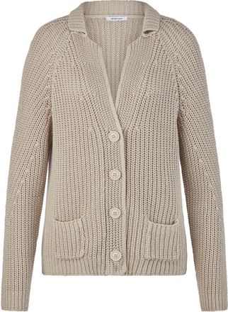 Peter Hahn Strickblazer Revers&shy;kragen Peter Hahn beige