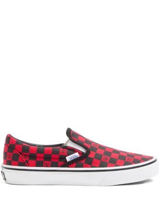 Valentino Garavani x Vans baskets &agrave; motif damier V-logo - Rouge