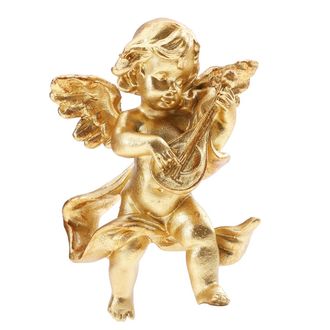 Pretyzoom Engel zum Aufh&auml;ngen an der Wand aus Harz antikes Golddekor Gartenstatue Figur Vintage Dekoration Retro Dekoration Desktop-Statue-Dekoration Harz-Engel