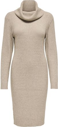 Only Damen Onlnellie Ls Rollneck Dress at KNT, Mocha Meringue, XS