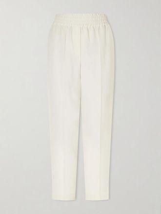 Brunello Cucinelli Verk&uuml;rzte Hose Mit Schmal Zulaufendem Bein Aus Webstoff - Wei&szlig;