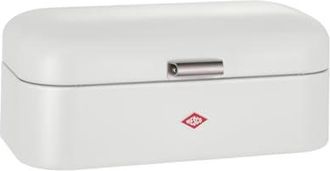 WESCO Wesco Grandy Brotkasten in der Farbe weiß matt, pulverbeschichtetes Stahlblech, Lüftungslöcher und stabiler Handgriff
