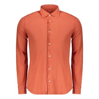 Fedeli Chemise Manches Longues - Homme - Chemises - Orange - Taille: 6XL