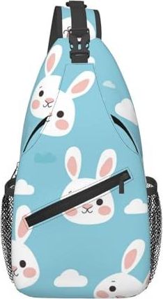 Generic Sac &agrave; bandouli&egrave;re en forme de t&ecirc;te de lapin mignon pour homme, sac &agrave; dos de randonn&eacute;e pour homme