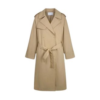 Frankie Shop Riva Baumwoll-Trenchcoat - - Coats - Damen - Braun - M