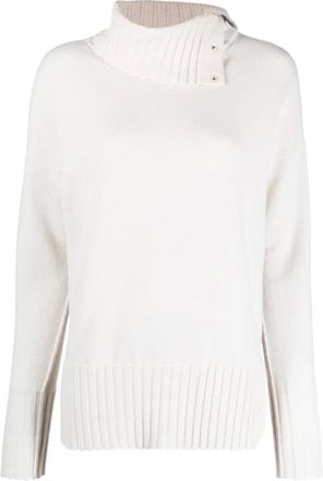 D.exterior Femme, Pulls, Beige, Taille: 40 FR Pull Col Roul&eacute; Asym&eacute;trique