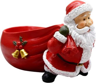 Generic Weihnachtsfiguren Weihnachtsmann - Beutelf&ouml;rmiges Festliches Partyzubeh&ouml;r Aus Harz Mit Glocke, Feiertags-Weihnachtsmann-Dekorationsst&uuml;ck | Winter-Disp