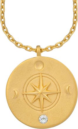 Cai Halskette Element Erde 925/- Sterling Silber vergoldet Wei&szlig;topaz