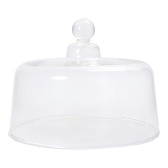 BESPORTBLE Glasabdeckung Kuchenabdeckung Frischhalteabdeckung Gro&szlig; &Oslash; 20cm Hoch 15cm Transparent mit Griff f&uuml;r Lebensmittel und Mikrolandschaftsschutz