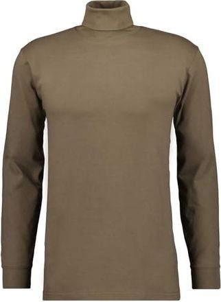 Ragman T-shirt basique à col roulé à manches longues pour homme, Mokka835, XXXL