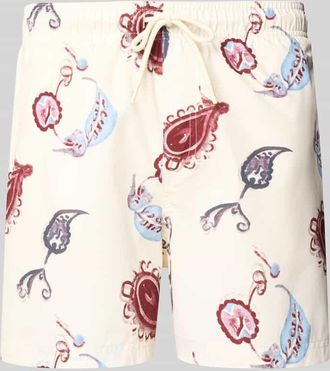 Jack & Jones Regular Fit Badeshorts mit Allover-Animal-Print Modell Maui