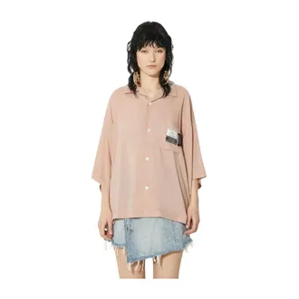 Undercover Hemdkragen-Shirt mit lockerem Schnitt - - Blouses & Shirts - Damen - Beige - XS