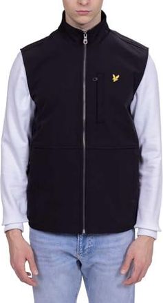 Lyle & Scott Gilet sans manches pour homme avec poches passepoil&eacute;es, Noir, M