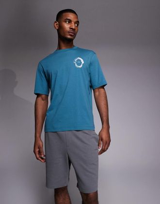 HUGO BOSS HUGO Red - Short d&eacute;contract&eacute; en jersey - Gris fonc&eacute;