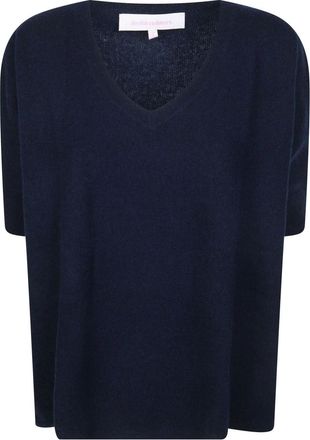 Absolut Cashmere Femme, Pulls, Bleu, Taille: 38 FR Kate Poncho Cachemire Col V