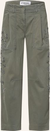 Cambio Cambio Barrel Jeans October Mit Schmucksteinen Und Pailletten gruen