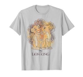 Disney K&ouml;nig der L&ouml;wen Simba und Nala Aquarell-Grafik T-Shirt T-Shirt