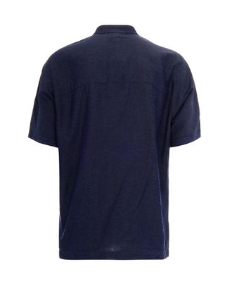 Emporio Armani Mens Shirt Chambray Blue Denim Lyocell