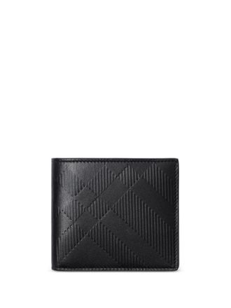 Burberry Portemonnaie mit gepr&auml;gtem Check - Schwarz