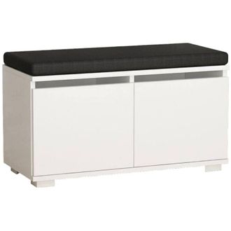 Dmora Schuhschrank Brachium, Schuhregal, Mehrzweck-Eingangsgarderobe, Möbel für Schuhe, 80x35 h42 cm, Weiß - Dmora
