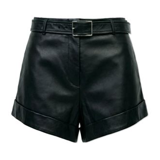Sportmax Vasaio Ledershorts - - Shorts - Damen - Schwarzk - XS