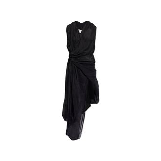 Maison Margiela Asymmetrisches Wickelkleid - - Dresses - Damen - Schwarzk - XS