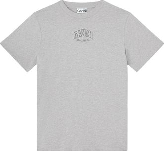 Ganni Homme, Tops, Gris, Taille: S T-shirt Basique Essentiel