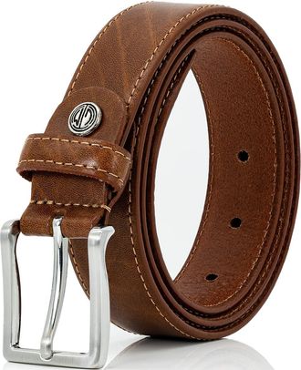 Lindenmann G&uuml;rtel Herren Lederg&uuml;rtel Herren G&uuml;rtel Herren, Rindleder XL, in 3 Farben, mittelbraun/marine/grau, Gr&ouml;&szlig;e/Size:115, Farbe/Color:braun