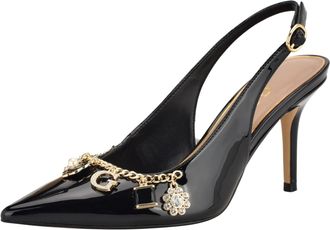 Guess Guess Womens Naska Pump, Black Patent 001, 38.5 EU