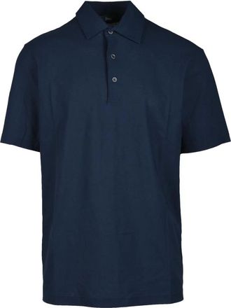 Herno Homme, Tops, Bleu, Taille: 4XL Polo en Coton - Mod&egrave;le Classique