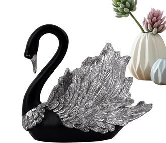 Generic Schwan-Statue aus Kunstharz | Schwarze Schw&auml;ne, Tierskulpturfiguren aus Kunstharz f&uuml;r Wohnzimmer, Weinschrank, Eingang, Hochzeit, neues Haus