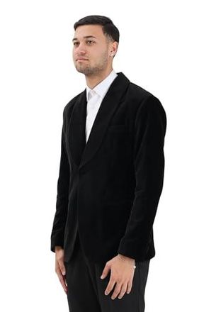 Selected Selected Homme Blazer en velours pour homme, Noir, 50