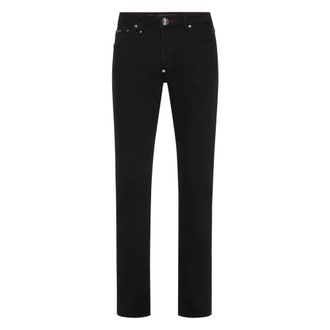 Philipp Plein Denim Hosen Super Straight Cut Skulls - - Jeans - Herren - Schwarzk - W33