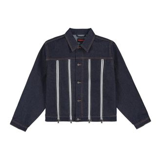 Pleasures Homme, Vestes, Bleu, Taille: L Veste Trucker Raw Indigo