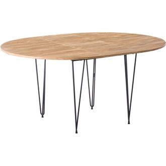 Beliani Ausziehbarer Esstisch LOUISE Braun 120/160 cm 120 cm