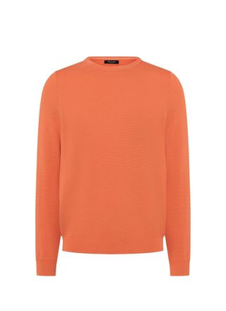 Maerz Herren Rundhals Biobaumwolle Pullover, Tangerine, 48
