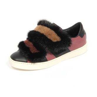 Santoni Violetter Leder-/Pelzschuh- Modell Wbgd60450Panhdftp40 - - Shoes - Damen - Lila - 36 EU