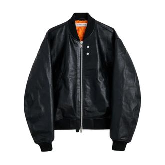 Sunflower Leder Fliegerjacke - - Jackets - Herren - Schwarzk - M