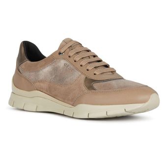 Geox Damen D Sukie A Sneaker, DK Taupe, 37 EU