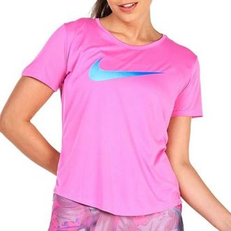 Nike T-Shirt Rose Femme One DF Swsh Rose S