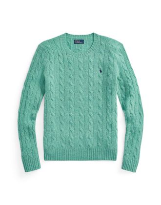 Ralph Lauren CABLE-KNIT WOOL-CASHMERE SWEATER