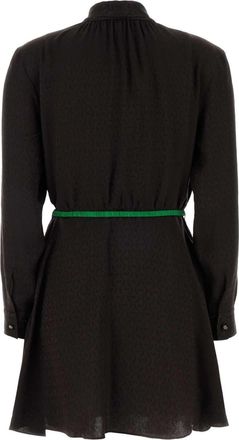 Gucci Silk Jacquard Dress - Brown